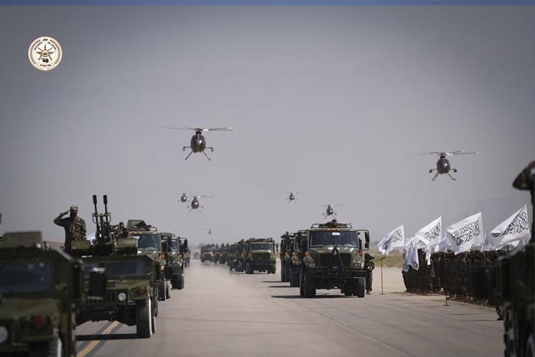Taliban flies US and Soviet helicopters in Afghanistan military parade ...